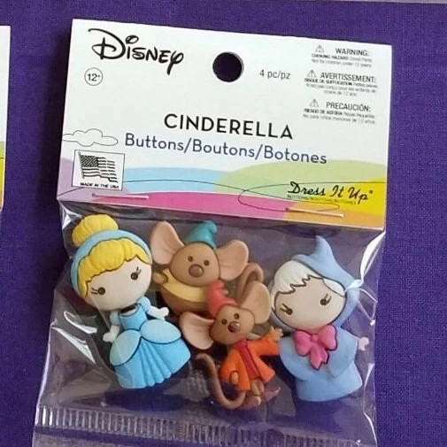 Dress It Up Buttons Disney Cinderella Jesse James Embellishments Shank ...