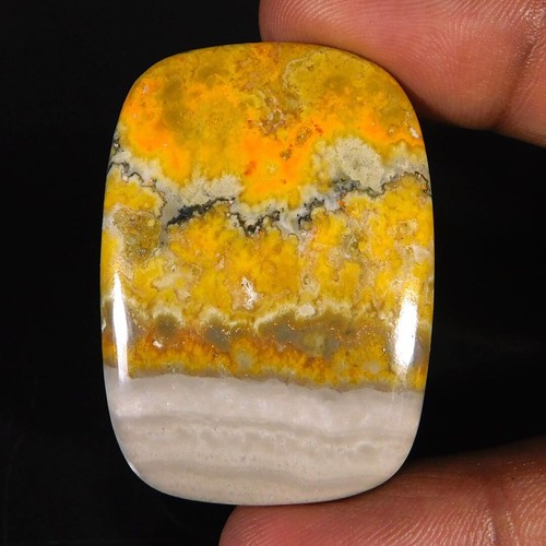 64.40Cts. Natural Untreated BumbleBee Jasper Cushion Cabochon Loose ...