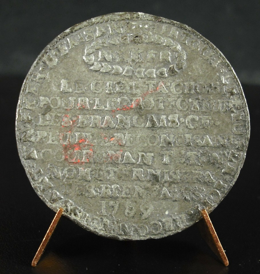 Medal Popular Constitution Jacques Necker Minister D’Condition 1789 ...