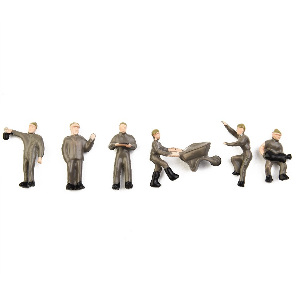 27pcs Model Railway Train People Figures HO-OO Gauge 15-22mm WORKMAN ...