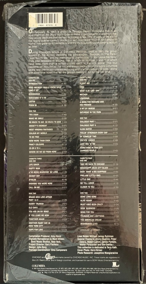 Chicago- Group Portrait- Four Cassette Box Set- Brand New | eBay