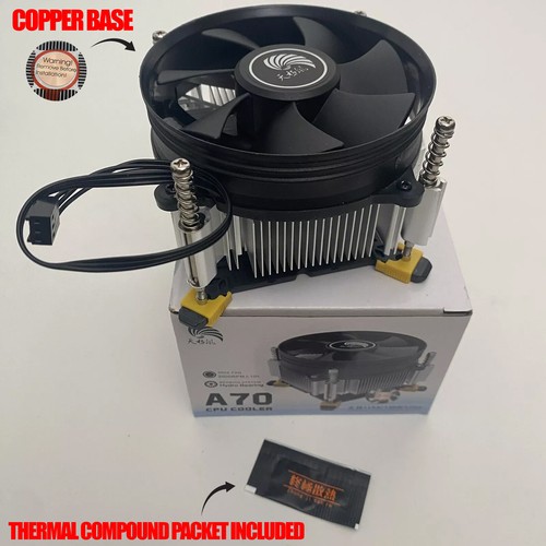 Intel LGA 1150 1151 1155 1156 1200 1700 1366 CPU PC Heatsink Fan Copper ...