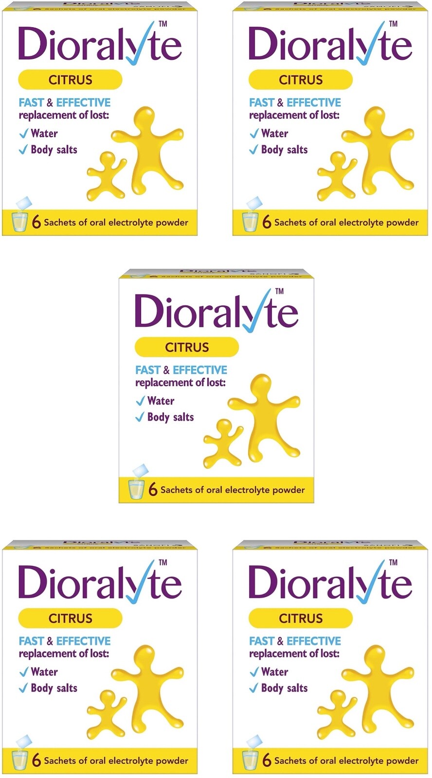 5 x DIORALYTE Oral Electrolyte Sachets (6 per pack) - Blackcurrant ...