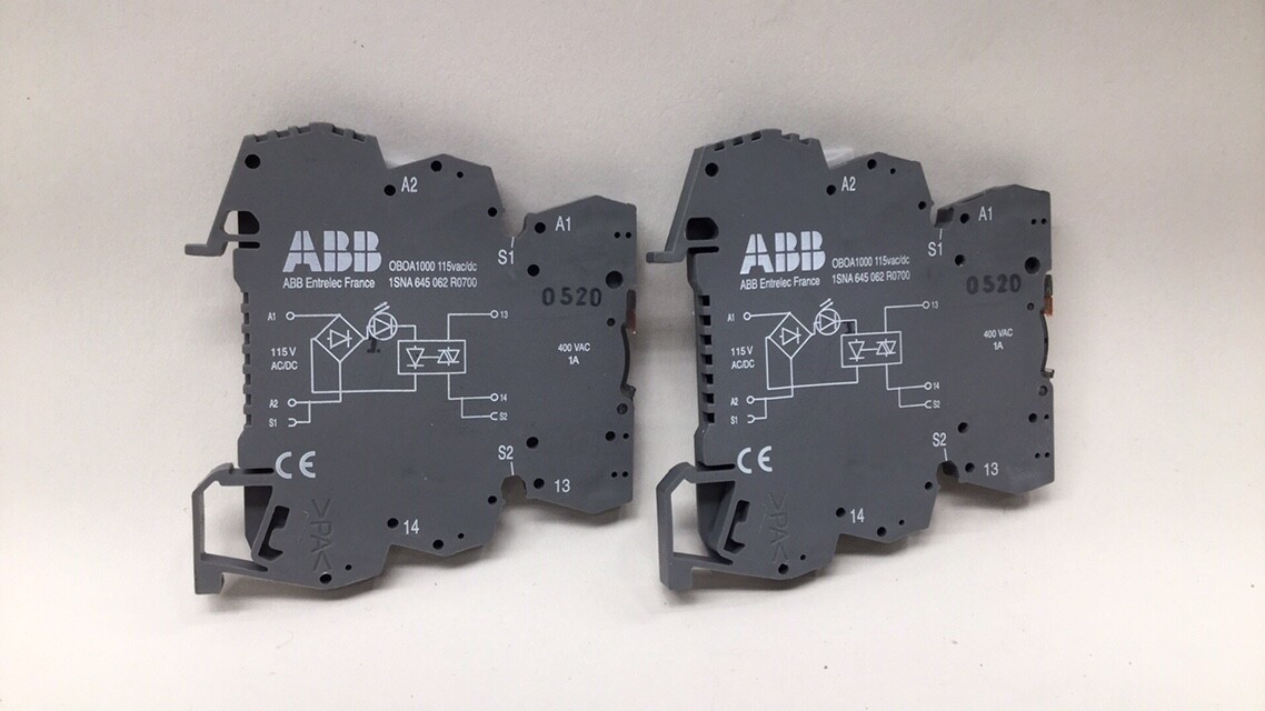 ABB 1SNA 645 062 R0700 Optocoupler Terminal Block OBOA1000 115vac/dc ...