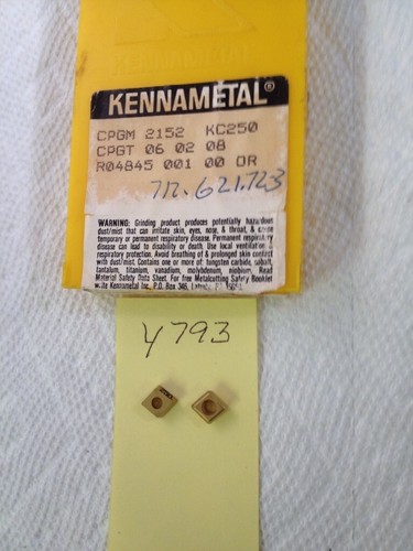 4 NEW KENNAMETAL CPGM 2152 CARBIDE INSERTS CPGT 06 02 08. GR: KC250 ...