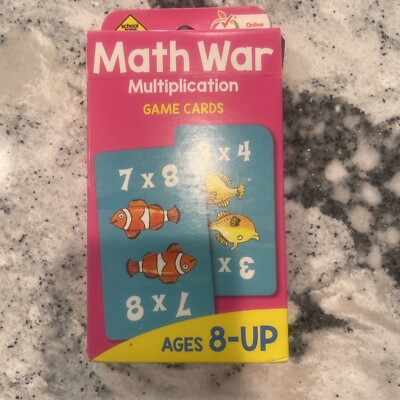 School Zone Math War: Multiplication Game Cards | eBay