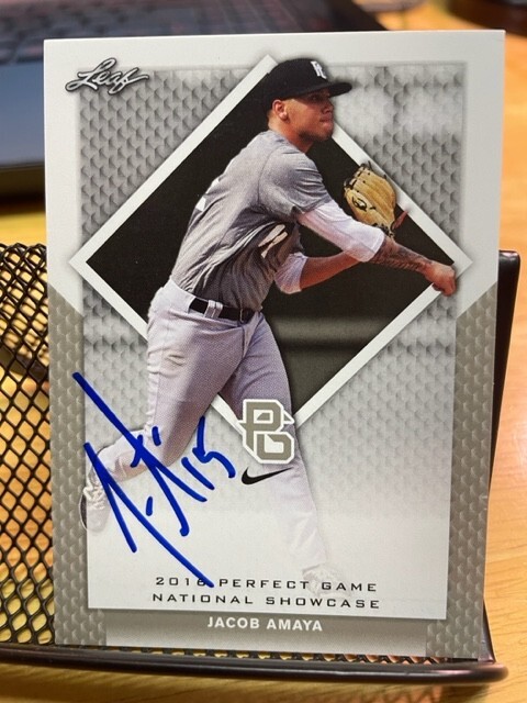 Jacob Amaya Autographed Signed Perfect Game Card Dodgers | eBay