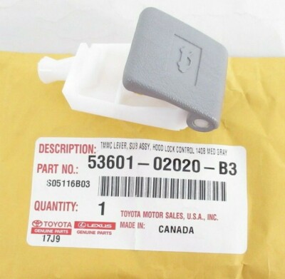 Genuine OEM Toyota 53601-02020-B3 Hood Lock Latch Release Lever | eBay