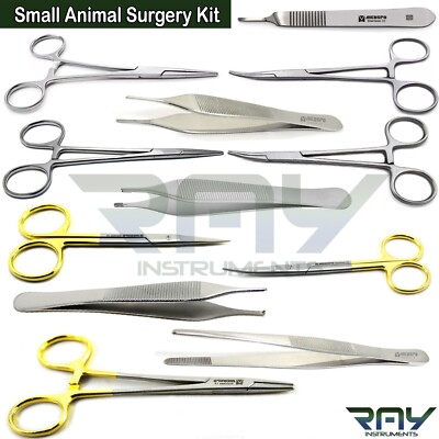 Small Animal Surgery Instruments Kit Dog Cat Veterinary Surgical Tools ...