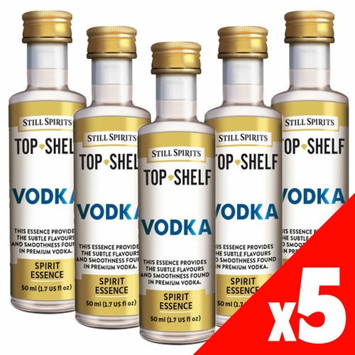 Still Spirits Top Shelf VODKA Essence x5 50ml Spirit Making Home Brew ...