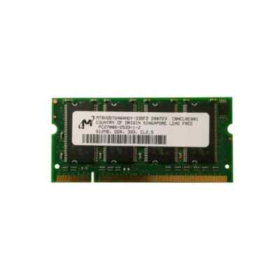 Micron 512MB PC2700 DDR non-ECC Unbuffered CL2.5 200-Pin SoDimm Memory ...