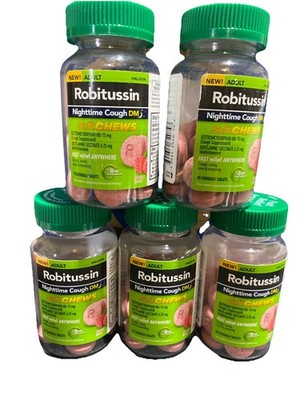 5 ROBITUSSIN NIGHTTIME COUGH DM SOFT CHEWS 20CT TABLETS Exp. 9/25 | eBay