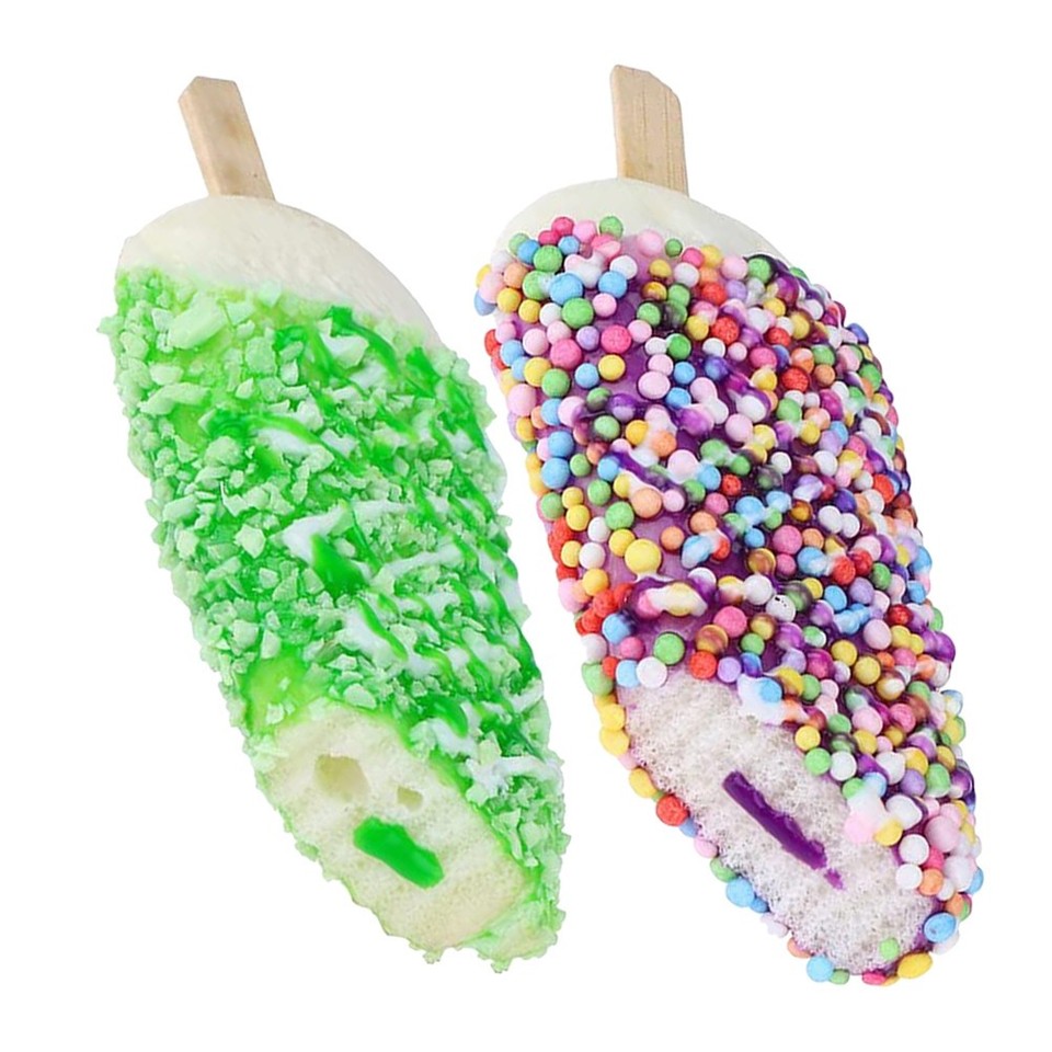 2 Pcs Ice Cream Display Model Faux Models Artificial Dessert Food Photo ...