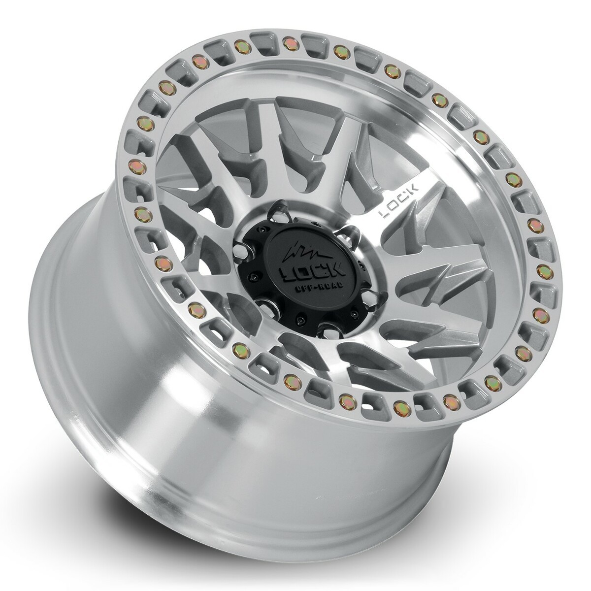 17" Lock Offroad Lunatic Machine Clear Coat 17x9 Wheel 5x5 -12mm For ...