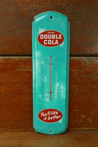 Vintage 1950s Original Drink Double Cola Metal Advertising Wall ...