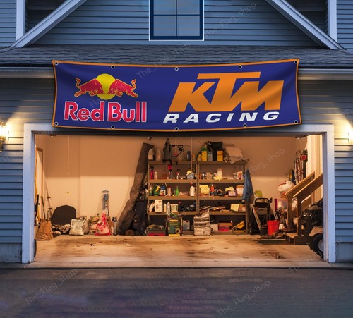 Redbull KTM 2x8 FT Banner Motorcycle Racing Flag Show Garage Man Cave ...