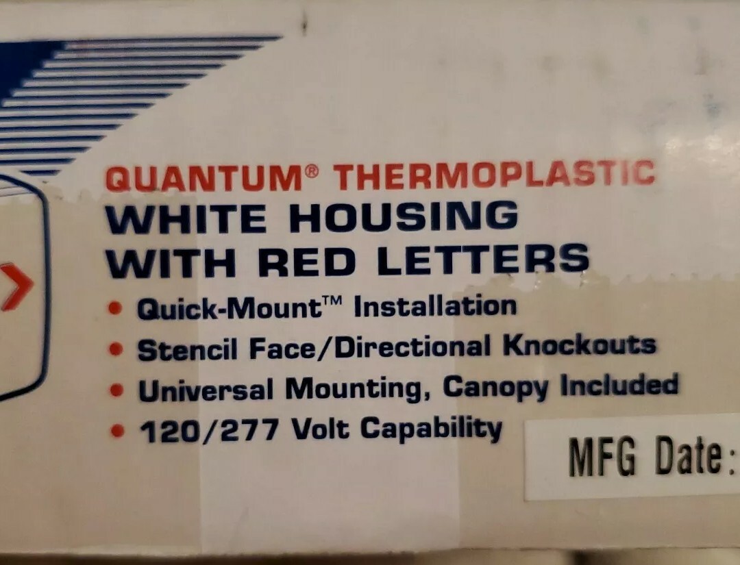 Lithonia Lighting LED Exit Sign LQM S W 3 R 120/277 M6 64a for sale ...