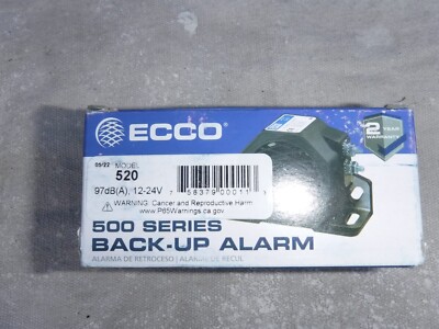 Ecco Backup Alarm - 97dB, 12/24 Volts, Model# 520 New In Box | eBay