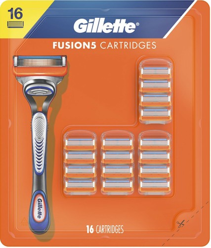 16 Gillette Fusion 5 Men 5-Blade Razor Cartridges Fits All Fusion5 (No ...