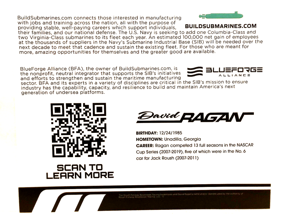 2024 RFK RACING #60 1 RACE DEAL DAYTONA 500 BUILD SUBS NASCAR CUP ...