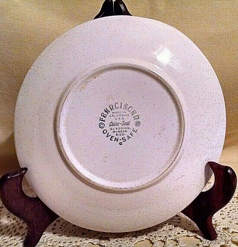 FRANCISCAN DUET ROSE DESERT PLATE PINK MAUVE SPECKLES OVAL GLADDING MCBEAN USA. | eBay