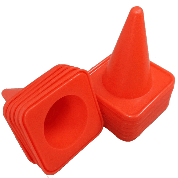 Workoutz 4" Inch Mini Orange Sports Cones Set of 12 Agility Field ...
