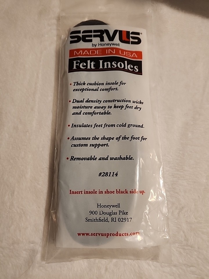 Servus Felt Insoles,Men’s Size 10, #28114, USA 86189230179| eBay