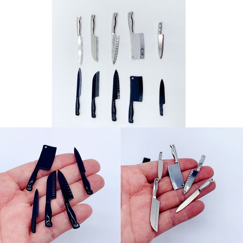 5Pcs Dollhouse Miniatures Knife Model 1/6 Scale Kitchen Mini Toys Doll ...