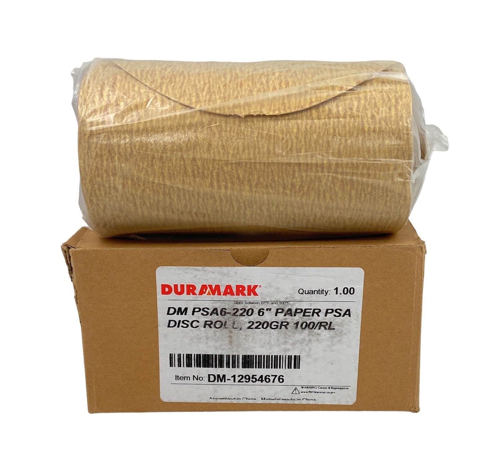 ☀️(100 Pack) 220 Grit 6" Inch Discs On a Roll PSA Gold Sticky Back ...