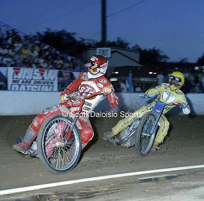 1980s Alan Christian Mike Bast 8 x 10 Costa Mesa Speedway Motorcycle ...