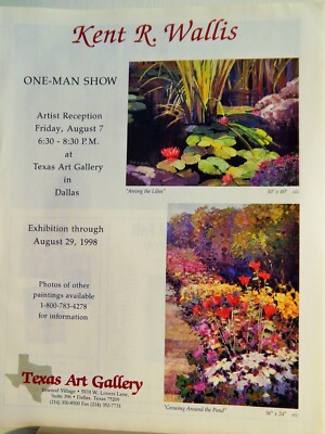 KENT R WALLIS ART PIECE VTG ORIG 1998 ADVERTISEMENT | eBay