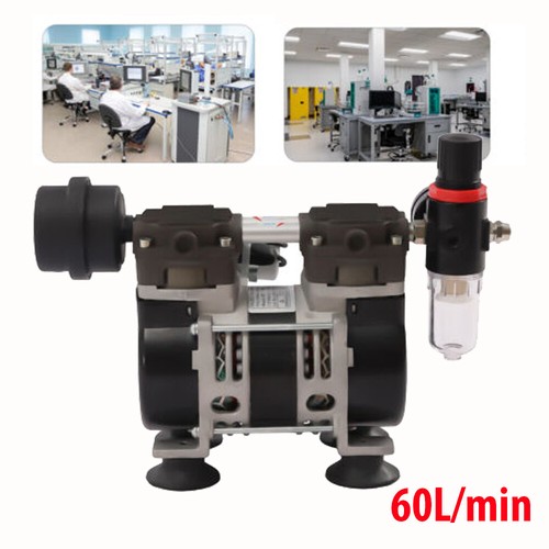 200W Lab Vacuum Pump Oil Free Oilless Vacuum Pump 60 L/min With ...