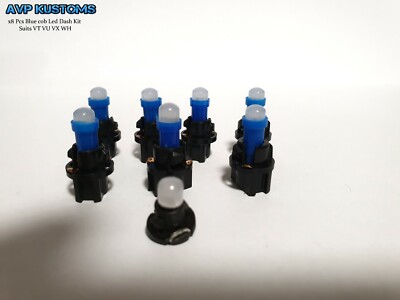 VT VX VU WH 8pcs + Bases Complete Blue Cob LED Dash Cluster Light Kit ...