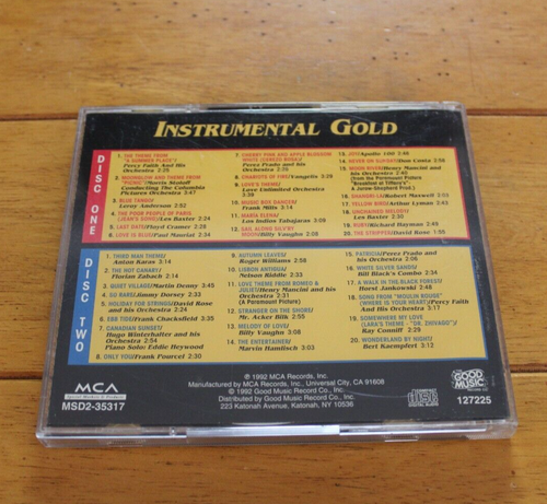 INSTRUMENTAL GOLD - VARIOUS ARTISTS (2 CD SET, 1992, MCA) | eBay