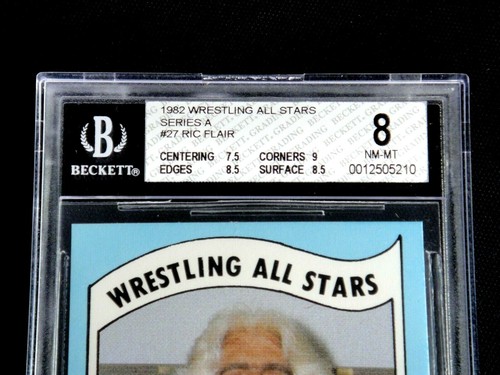 RIC FLAIR 1982 WRESTLING ALL STARS ROOKIE CARD #27 BGS 8 NEAR MINT TO ...