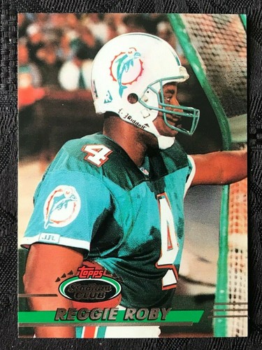 1993 REGGIE ROBY DOLPHINS TOPPS STADIUM CLUB FOOTBALL CARD FREE ...