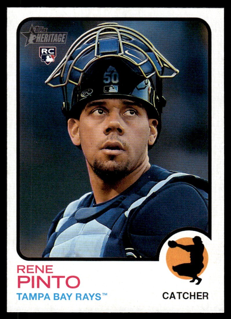 2022 Topps Heritage High Number Rene Pinto Rookie Tampa Bay Rays #667 ...