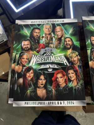 WWE WWF WRESTLEMANIA 40 2024 I WAS THERE Magazine Program & HOF ...