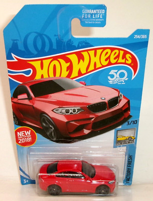 2018 HOT WHEELS 50th ANNIVERSARY HW FACTORY FRESH 3/10 RED 2016 BMW M2 ...