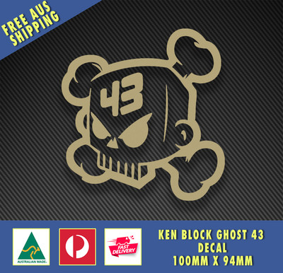KEN BLOCK GHOST SKULL RIP 43 GOLD TRIBUTE HOON JDM TUNER RALLY DRIFT | eBay