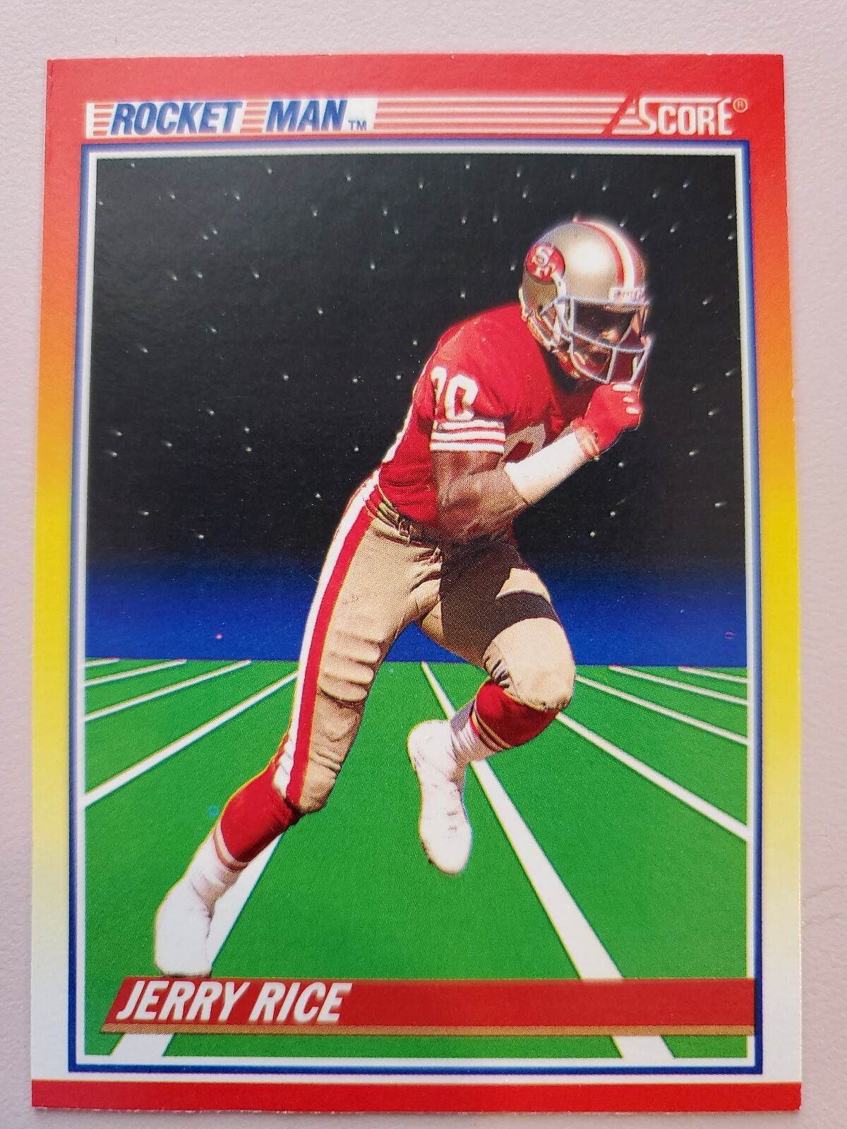 SCORE FOOTBALL JERRY RICE ROCKET MAN CARD | eBay