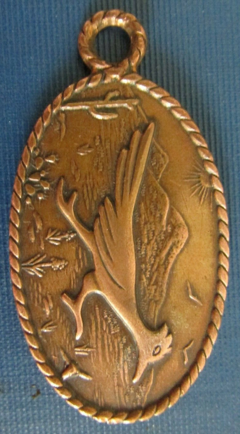 vintage SOLID COPPER ROADRUNNER PENDANT Arrow plus mark | eBay