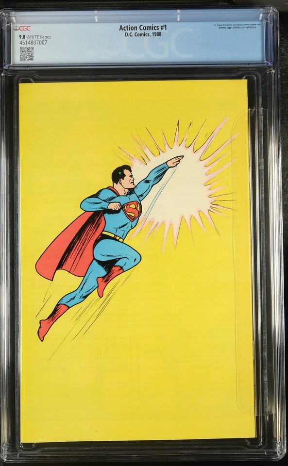 Action Comics # 1 CGC 9.8 Fifty Years 50 Cent Reprint Variant (1988) NM ...