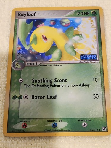 Bayleef 35/115 EX Unseen Forces Holo Pokemon 2005 | eBay