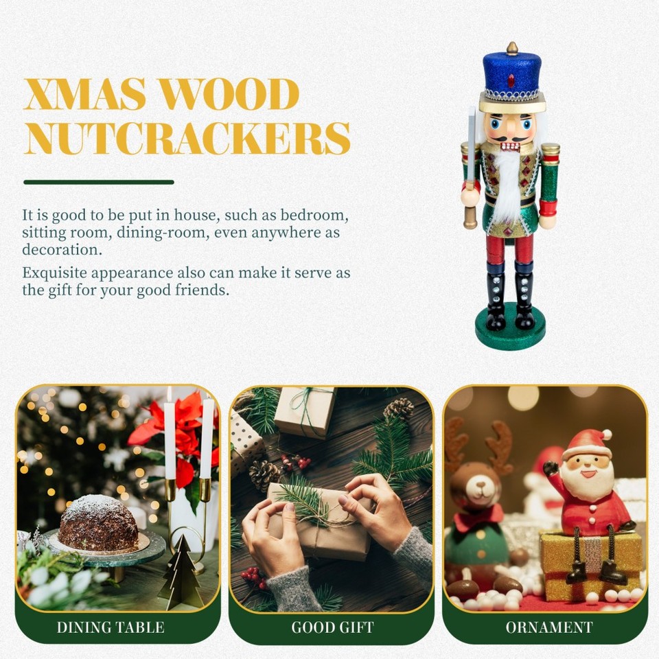 Christmas Nutcracker Adorn Nutcracker Statue Xmas Tabletop Ornament ...