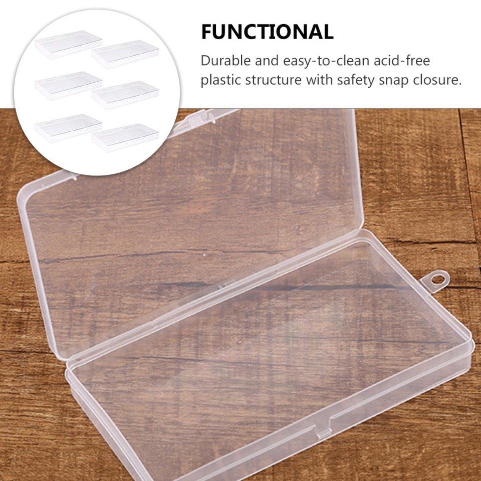6 Pcs Cosmetic Storage Box Plastic Boxes with Lids Makeup Containers ...