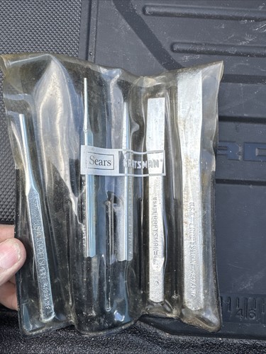 Sears Craftsman NOS Hammer Forged Cold Punch & Chisel Set 43039 USA ...