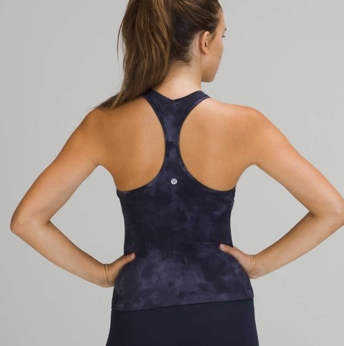 Lululemon Cool Racerback Short Tank Top Nulu size 12 Diamond Dye True ...