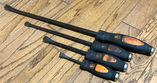 🇺🇸 Matco Tools Pry Bar Set Soft Grip Crow STRIKING 8-25 Long Orange Lot ...