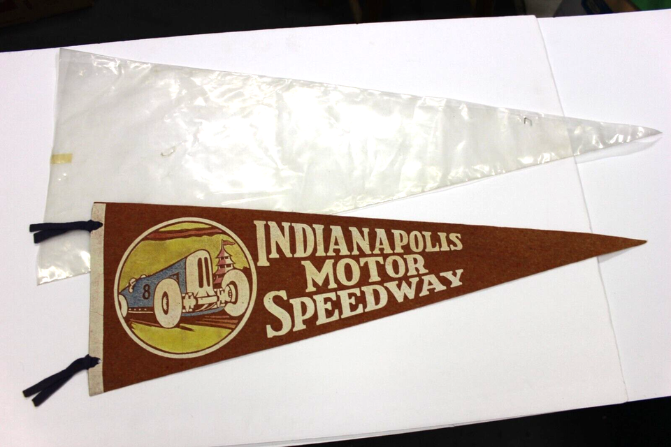 Vintage 1940's Indianapolis Motor Speedway Full Size Felt Pennant ...